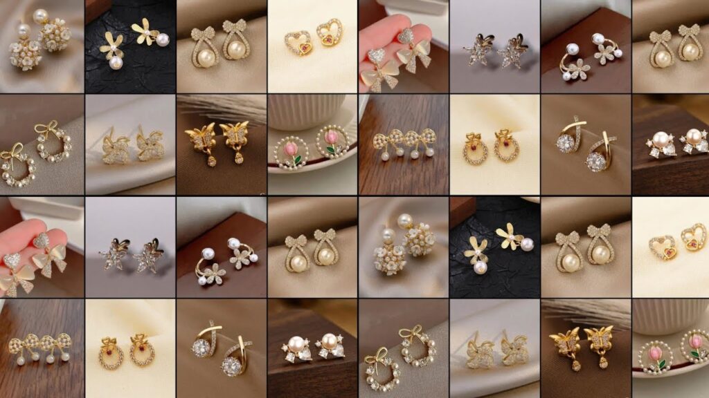 Latest and Beautiful Gold Stud Earrings Designs 2025 ||Trendy earrings ...