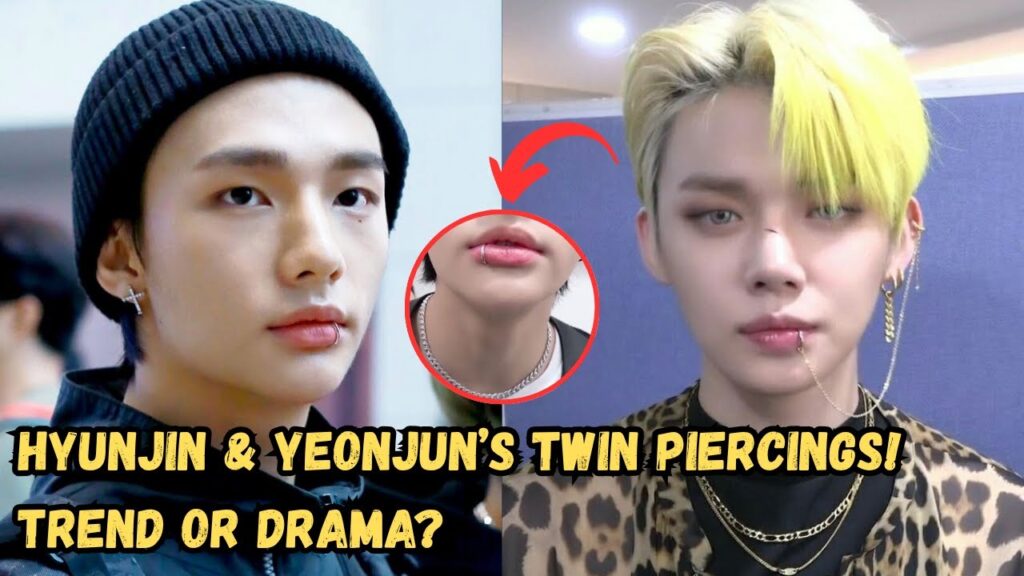 Hyunjin and Yeonjun make waves with lip piercing – new trend or visual ...